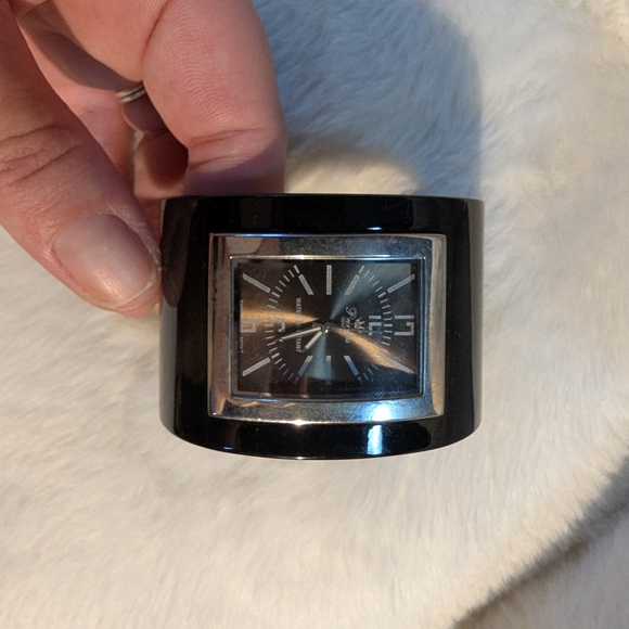 Prince | Accessories | Prince Black And Silver Watch Cuff | Poshmark